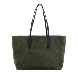 Liebeskind Berlin Shopper - Monogram Diagonal Hydro Suede Shopper M - Gr. unisize - in Gr&uuml;n - f&uuml;r Damen