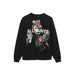 AllSaints Sweatshirt 'ANIA ETTA' Damen Gr&ouml;&szlig;e L dunkelgr&uuml;n / dunkelrot / schwarz / wei&szlig;