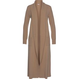 Lascana Damen Longstrickjacke camelfarben Gr&ouml;&szlig;e 44/46