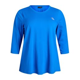 Active by Zizzi Shirt 'Abasic One' Damen Gr&ouml;&szlig;e 9XL/10XL blau