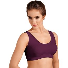 w&auml;schepur Damen Bustier mit Softbund aubergine + marine, Gr&ouml;&szlig;e 46