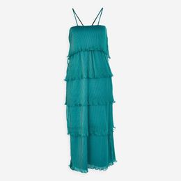 Zac Posen Türkisfarbenes ärmelloses Maxikleid