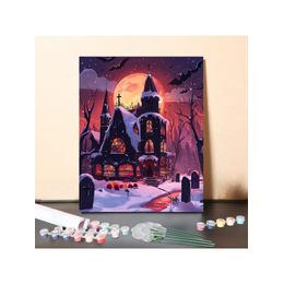 ARTNANAS DIY Malen nach Zahlen Set-"Winterspuk" | Gr.: 40x50 ohne Rahmen