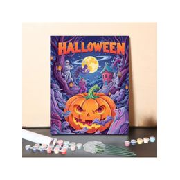 ARTNANAS DIY Malen nach Zahlen Set-"Halloween-Nacht" | Gr.: 30x40 ohne Rahmen