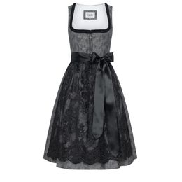 N&uuml;bler N&uuml;bler Midi Dirndl Leo in Silber | Gr.: 36