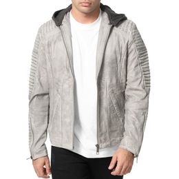 Tazzio Lederjacke "A800" - in Grau | Gr.: M