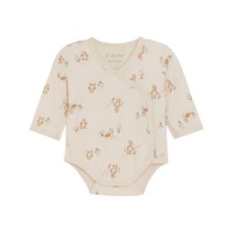 FIXONI Kinder Wickelbody "Wrap Body LS AOP" in Braun | Gr.: 50