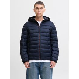 Jack & Jones Steppjacke JACK & JONES "JJEBRADLEY LIGHT PUFFER HOOD NOOS", Herren, Gr. M, blau (sky captain), Web, Obermaterial: 100% Nylon, unifarben, regular fit, hoch geschlossener Ausschnitt, Jacken Steppjacke
