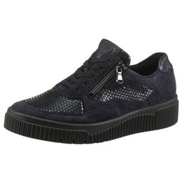Waldl&auml;ufer WALDL&Auml;UFER Damen Plateausneaker "K-SANSA-Soft", Gr. 5,5dunkelblau, Nappaleder, Nubukleder, Textil, Veloursleder, unifarben, Schuhe, Komfortschuh,