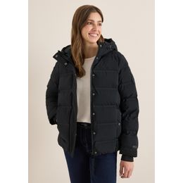 Steppjacke Cecil, Damen, Gr. L (42), schwarz, Stoff, Obermaterial: 100% Polyester; Futter: 100% Polyester; F&uuml;llung: 100% Polyester, unifarben, normal normal, ohne Ausschnitt, B&uuml;ndchen, Jacken Steppjacke, mit moderner Steppung