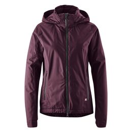 Fahrradjacke Gonso "Save Jacket Therm W", Damen, Gr. 40, rot (dunkelrot), 100% Polyester, Jacken Fahrradjacke, Damen Regenjacke wind- und wasserdicht, Radjacke mit Kapuze