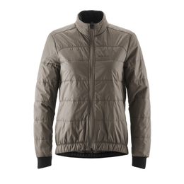 Fahrradjacke Gonso "Trail Jacket Primaloft W", Damen, Gr. 48, grau (terragrau), 57% Polyamid, 28% Polyester, 15% Elasthan, Jacken Fahrradjacke, Herren Radjacke, warme und atmungsaktive Primaloft-Jacke