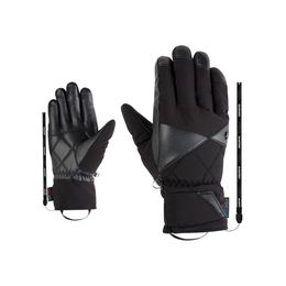 Skihandschuhe Ziener "KOANA-Z AS PR glove lady", Damen, Gr. 7.5, schwarz, Obermaterial: 100% Polyester; Innenseite: 100% Polyester; Futter: 100% Polyester; Futter 2: 100% Polyester; Wattierung: 100% Polyester, Handschuhe