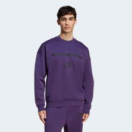 Sweatshirt adidas Sportswear "M Z.N.E. CRW", Herren, Gr. XXL, aurora plum, Obermaterial: 57% Polyester, 43% Baumwolle, Rundhals, Sweatshirts Sweatshirt