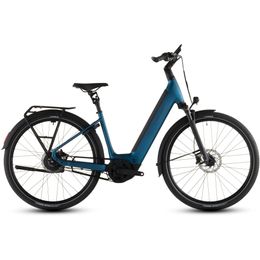 Cube Supreme Hybrid Deluxe Pro 600 | Gr. 58 cm | Aluminium E-Citybike Blau