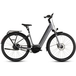 Cube Supreme Hybrid Deluxe Pro 600 | Gr. 58 cm | Aluminium E-Citybike Grau
