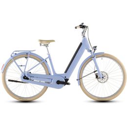 Cube Aruba Hybrid 600 | Gr. 42 cm | Aluminium E-Citybike Violett