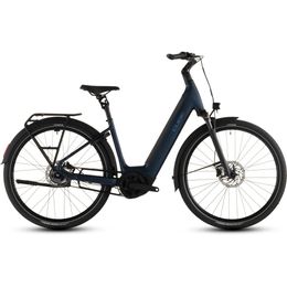 Cube Supreme Hybrid Deluxe ONE 600 | Gr. 42 cm | Aluminium E-Citybike Blau