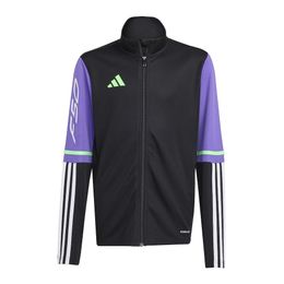 adidas Performance Sportjacke 'F50' Jungen Gr&ouml;&szlig;e 128 hellgr&uuml;n / lila / schwarz / wei&szlig;