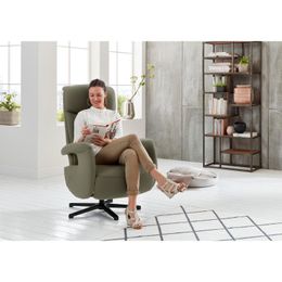 DIE PLANBAR Relaxsessel »MP-RS18073« 360° drehbar, inkl. man. Kopfpolsterverstellung u. Relax-Funktion Longlife Easy moos