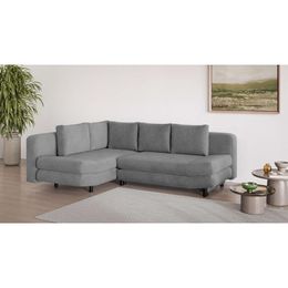 Home Affaire Ecksofa »LENNARA Schlafsofa mit Bettkasten, Maße B/T/H: 234/179/85 cm« L-Form mit Ottomane rechts/links, mit Wellenunterfederung...