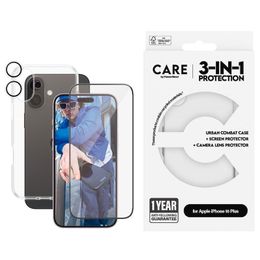 CARE BY PANZERGLASS Displayschutzglas »3-in-1 Protection, Glass, Case, Lenscover« für Apple iPhone 16 Plus Displayschutzfolie, Schutzfolie,...