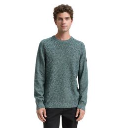 Tom Tailor Strickpullover mit Logo Stickerei am Arm green navy multicolor 3XL 3XL Strickpullover von Tom Tailor