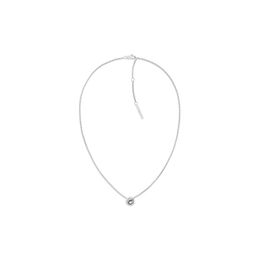 Calvin Klein Kette mit Anhänger »TWISTED BEZEL SOLITAIRE« mit Preciosa Crystal edelstahlfarben-kristallweiß Calvin Klein Schmuck - Damenhalskette