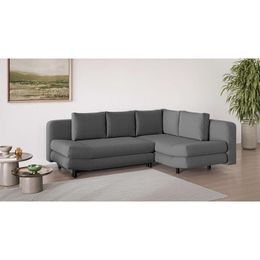 Home Affaire Ecksofa »LENNARA Schlafsofa mit Bettkasten, Maße B/T/H: 234/179/85 cm« L-Form mit Ottomane rechts/links, mit Wellenunterfederung...