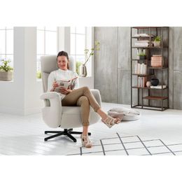 DIE PLANBAR Relaxsessel &raquo;MP-RS18073&laquo; 360&deg; drehbar, inkl. man. Kopfpolsterverstellung u. Relax-Funktion Longlife Easy ecru