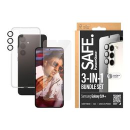 SAFE BY PANZERGLASS Displayschutzglas »3-in-1 Bundle Set Screen Protector, Case und Camera Lens Protector« für Samsung Galaxy S24+...