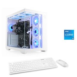CSL PC &raquo;Vitrum Advanced V24466&laquo; wei&szlig; Inkl. Maus und Tastatur Set