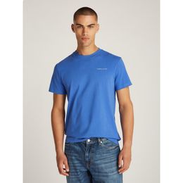Tommy Jeans T-Shirt »TJM SLIM LINEAR CHEST SS TEE EXT« mit Logodruck Tempo Blue XL XL Basic T-Shirt von Tommy Jeans