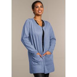 SANDGAARD Cardigan »Helsinki« in melierter Optik light blue 54 54 Langes Cardigan von SANDGAARD