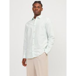 Jack & Jones JACK & JONES Langarmhemd »JJESUMMER LINEN BLEND SHIRT LS SN« soothing sea XXL - N-Gr N-Gr XXL Langarmhemd von Jack & Jones