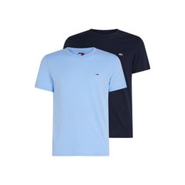 Tommy Jeans Rundhalsshirt »TJM XSLIM 2PACK JERSEY TEE EXT« Packung, 2er-Pack, Logostickerei, 2Pack Sugarplum Blue / Dark Night Navy 3XL 3XL 2Pack...