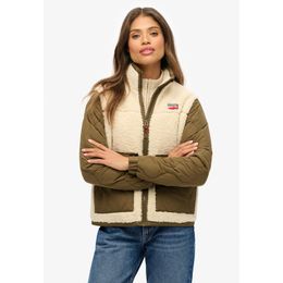 Superdry Parka »FLEECE HYBRID JACKET« Oatmeal Beige XS XS Outdoorjacke von Superdry