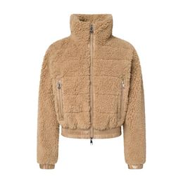 JOOP JEANS Fellimitatjacke &raquo;Olivet&laquo; ohne Kapuze mit Rei&szlig;verschluss Medium Beige S S Pl&uuml;schjacke mit breitem Kragen von JOOP! Jeans