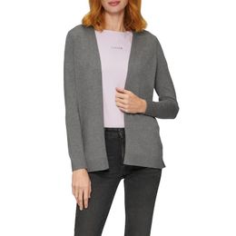 s.Oliver Strickjacke Feinstrick ohne Verschluss grey melange 40 40 Offene Strickjacke für Damen von s.Oliver