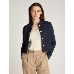 Tommy Hilfiger Kurzblazer »PUNTO SHORT SB BLAZER JACKET« mit goldfarbenen Knöpfen Dark Night Navy 44 44 Einreihiger Blazer von Tommy Hilfiger