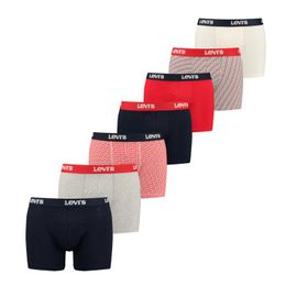Levi's LEVI'S Boxershorts 7er Pack, Logobund, uni, meliert, gemustert, ohne Eingriff navy/red L L Herren-Boxer von Levi's