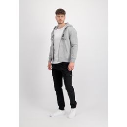 Alpha Industries Hoodie »Basic Zip Hoodie BL« grey heather S S Brushed Fleece Stoff