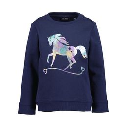 Blue Seven Sweatshirt, mit tollem Pflerdemotiv ULTRAMARIN 98 98 Cooler Sweater von Blue Seven