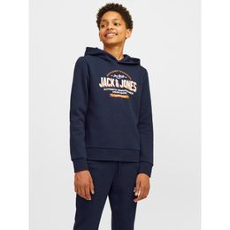 Jack & Jones JACK & JONES JUNIOR Kapuzensweatshirt »JJELOGO SWEAT HOOD 2 COL 24/25 NOOS JNR« Navy Blazer 152 152 Hoodie von Jack & Jones Junior für Jungen
