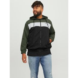 Jack & Jones PlusSize JACK & JONES PLUSSIZE Bomberjacke »JJERUSH HOOD BOMBER NOOS PLS« mit Kapuze mit Logo Schriftzug Forest Night 5XL 5XL Bomberjacke von Jack & Jones...