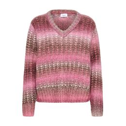 Saint Tropez Pullover 'Mirabel' Damen Gr&ouml;&szlig;e S brombeer / pink / schwarz