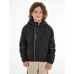 Calvin Klein Jeans Winterjacke »NYLON TAPE WINDBREAKER« mit Kapuze für Kinder bis 16 Jahre Ck Black 4 (104) 4 (104) Jacke von Calvin Klein für Kids