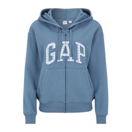 GAP Tall Sweatjacke 'HERITAGE' Damen Gr&ouml;&szlig;e L blue denim / hellblau / wei&szlig;