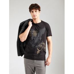 Guess T-Shirt 'HERITAGE' Herren Gr&ouml;&szlig;e XXL gelb / grau / schwarz