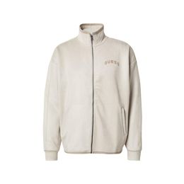 Guess Athletic Zip-Up Hoodie 'Shiro' male Beige size XS